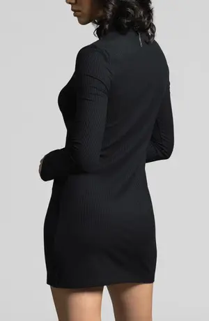 WEEKEND LOS ANGELES Penelope Ribbed Knit Mini Dress - Black