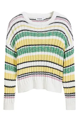 Desigual Striped Crewneck Sweater