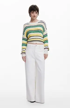 Desigual Striped Crewneck Sweater
