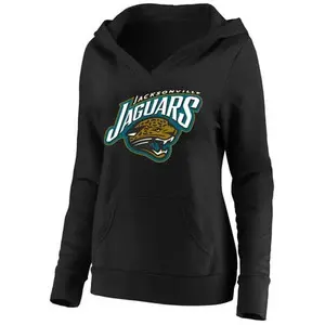 Mitchell & Ness Jacksonville Jaguars Classic Logo V-neck Pullover Hoodie