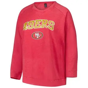 Profile Fanatics San Francisco 49ers Acid Wash Raglan Pullover Sweatshirt