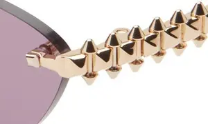 CARTIER 58mm Gradient Rimless Oval Sunglasses - Gold/violet