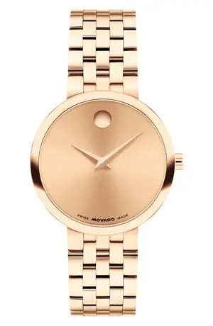 Movado Museum Classic Bracelet Watch - Rose Gold