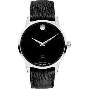 Movado Museum Classic Automatic Strap Watch - Black/ Silver