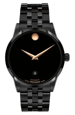 Movado Museum Classic Automatic Bracelet Watch - Black/ Black