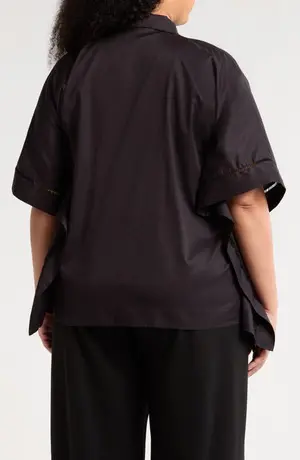 HARSHMAN Harpa Short Sleeve Button-up Shirt - Black