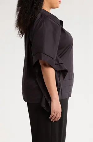 HARSHMAN Harpa Short Sleeve Button-up Shirt - Black