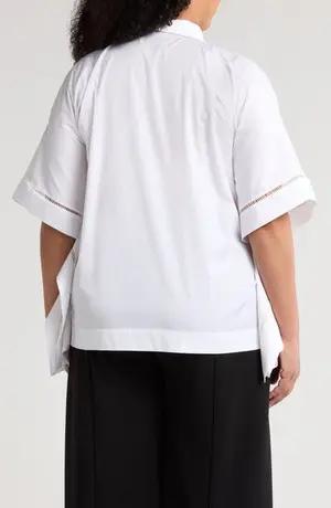HARSHMAN Harpa Short Sleeve Button-up Shirt - White