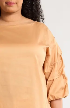 HARSHMAN Balia Cotton Popover Top - Sand
