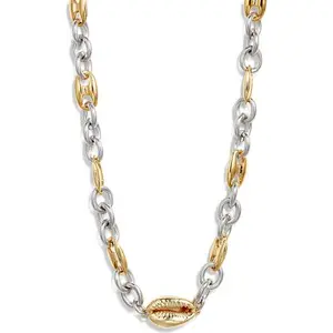 VIDAKUSH Duotone Cowry Choker Necklace - Gold/ Silver