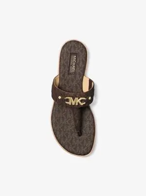 Michael Kors Farrah Signature Logo Sandals