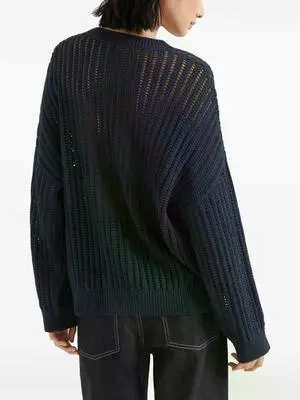 Brunello Cucinelli Open-knit Jumper - Blue