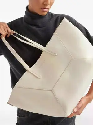 Brunello Cucinelli Duo Leather Tote Bag - Neutrals