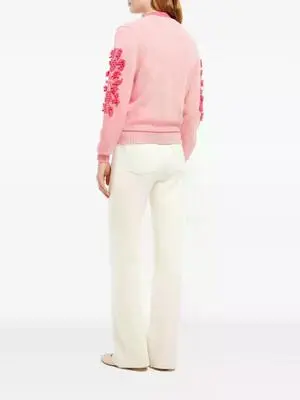 BARRIE Logo-embellished Cardigan - Pink