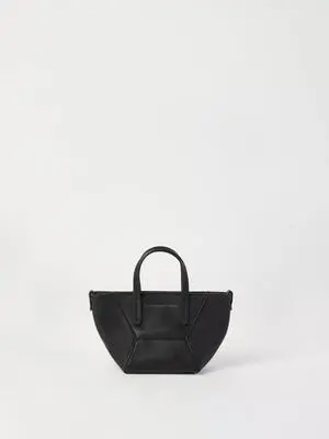 Brunello Cucinelli Bc Duo Mini Leather Tote Bag - Black