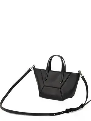 Brunello Cucinelli Bc Duo Mini Leather Tote Bag - Black