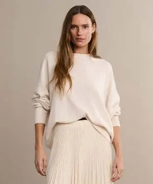 Jenni Kayne Cashmere Marina Crewneck Top - Ivory