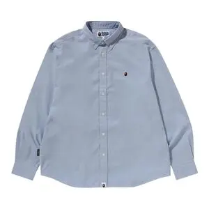 A BATHING APE One Point Oxford Long-sleeve Shirt - Blue