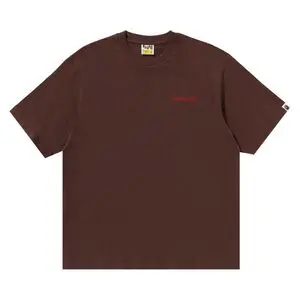A BATHING APE Water Print Logo Relaxed Fit Tee - Brown
