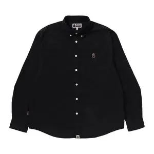 A BATHING APE One Point Oxford Long-sleeve Shirt - Black