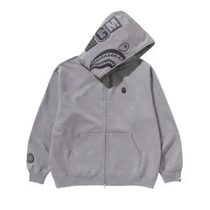 A BATHING APE Ape Head Shark Zip Hoodie - Grey