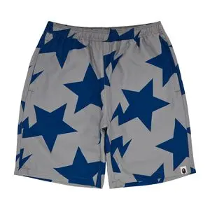 A BATHING APE Sta Pattern Beach Shorts - Grey
