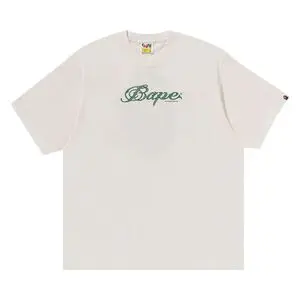 A BATHING APE Logo Relaxed Fit Tee 'ivory - Cream