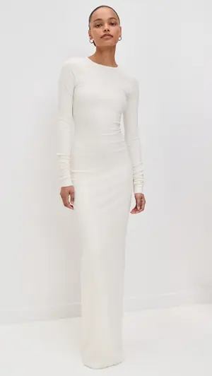 Eterne Long Sleeve Maxi Dress - Cream
