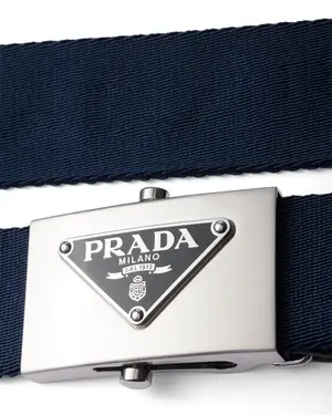 Prada Woven Re-nylon Belt - Blue