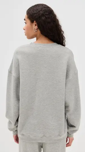 Eterne Oversized Crew Neck Sweatshirt - Heather Grey