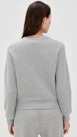 Eterne Shrunken Raglan Sweatshirt - Heather Grey