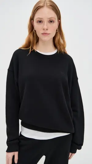 Eterne Oversized Crewneck Fleece Sweatshirt