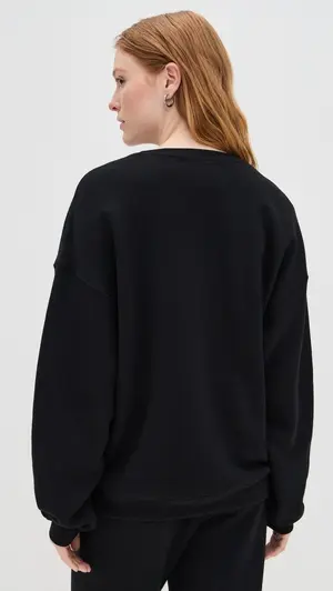 Eterne Oversized Crewneck Fleece Sweatshirt