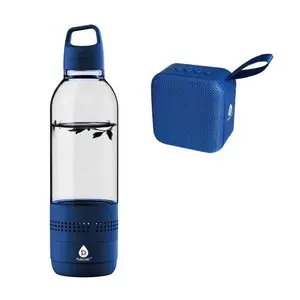 PURSONIC Wireless Hydration & Sound Bundle 2-in-1 Water Bottle Speaker & Portable Wireless Speaker - Blue