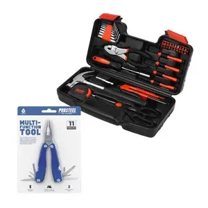 PURSONIC 11-in-1 Multifunction Tool & Handy Solutions 39-piece Household Tool Kit Bundle The Ultimate Diy & Home Repair Set - Multicolor
