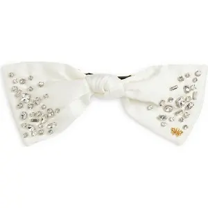 Lele Sadoughi Paloma Crystal Embellished Bow Barrette - April Diamond