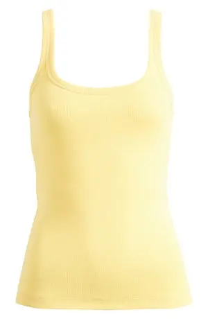 ALEX MILL 365 Stretch Cotton Rib Tank - Honeysuckle