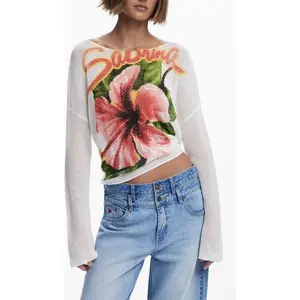 Desigual Fine Knit Sweater - White