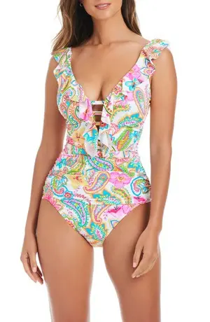 BLEU BY ROD BEATTIE Sarong Hipster Bikini Bottom - Pink Multi
