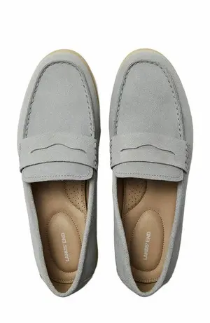 LANDS' END Penny Loafers - Soft Slate