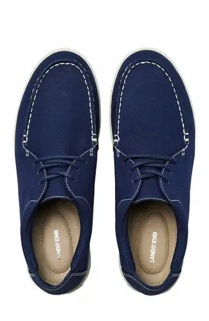 LANDS' END Moc Toe Canvas Sneakers - Deep Sea Navy