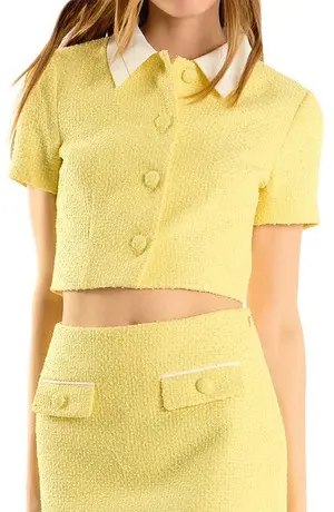 Endless Rose Crop Tweed Jacket