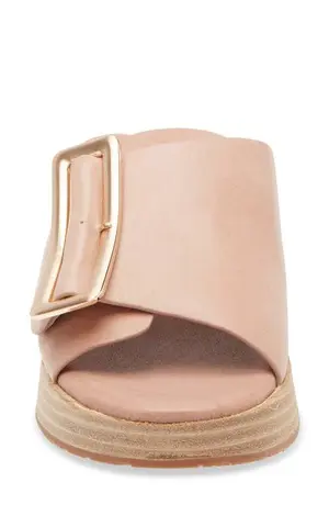 CHOCOLAT BLU Ela Platform Wedge Slide Sandal - Rose Leather