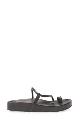 CHOCOLAT BLU Zina Leather Slide Sandal - Black Leather