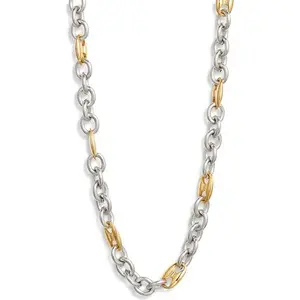 VIDAKUSH Duotone Mariner Link Necklace - Gold/ Silver