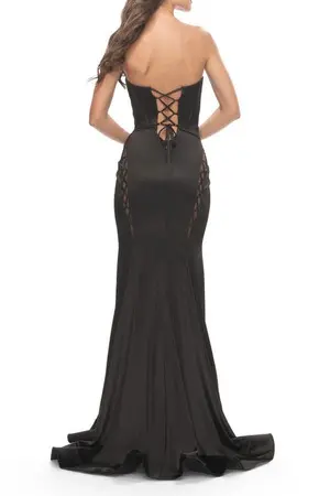 La Femme Liquid Jersey Gown