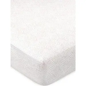 DOMANI HOME Print Bassinet Crib Sheet Tan