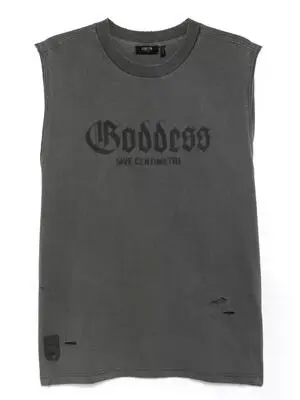 FIVE CM Graphic-print Vest - Grey