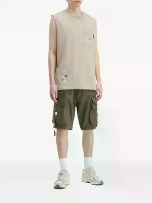 MUSIUM DIV. Sleeveless Pocket T-shirt - Neutrals