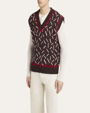Bottega Veneta Allover Matchstick Chunky Sweater Vest